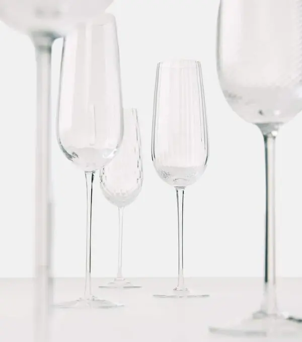 NASONMORETTI Tolomeo Set Of 6 Champagne Flute Glasses