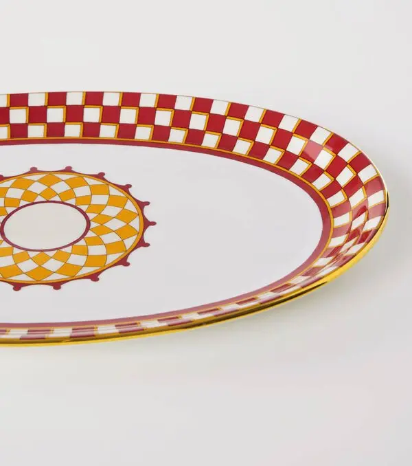La DoubleJ Apollo Porcelain Oval Platter - Multicoloured