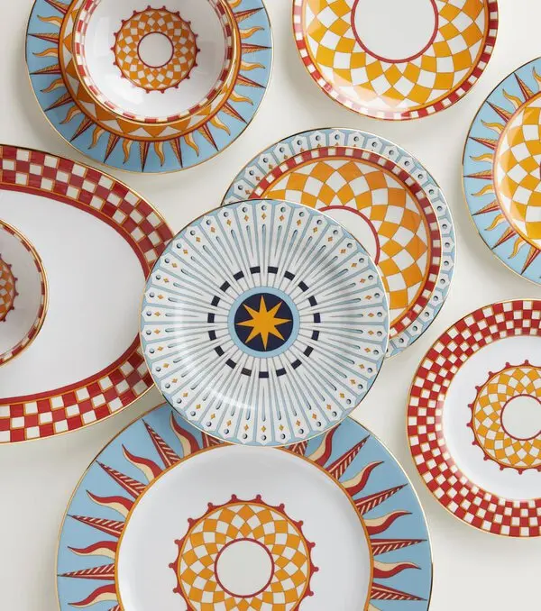 La DoubleJ Apollo Porcelain Oval Platter - Multicoloured