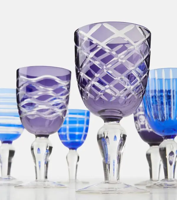 POLSPOTTEN Cobalt Set Of 6 Wine Glasses
