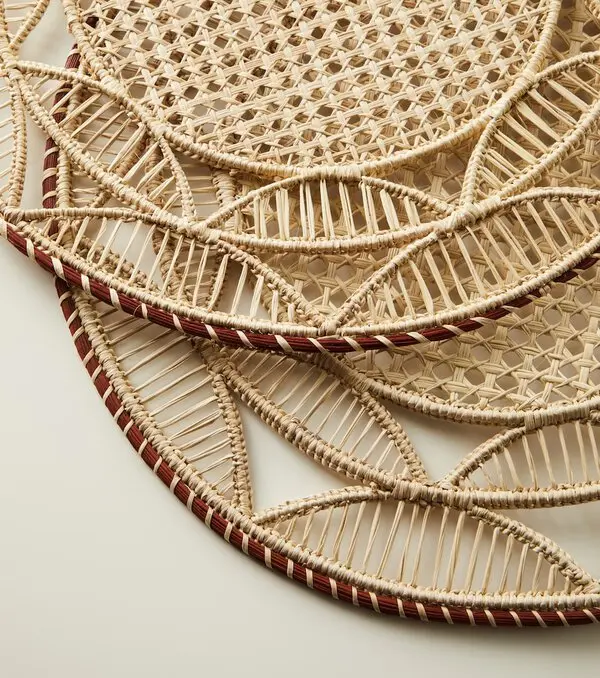 La DoubleJ Sol Brick Set Of 2 Woven Placemats - Beige