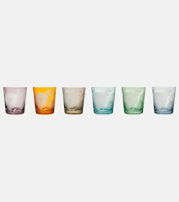 POLSPOTTEN Peony Set Of 6 Tumblers - Multicoloured