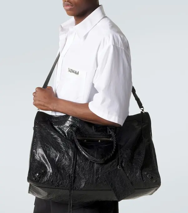 Balenciaga Le City Leather Duffel Bag - Black