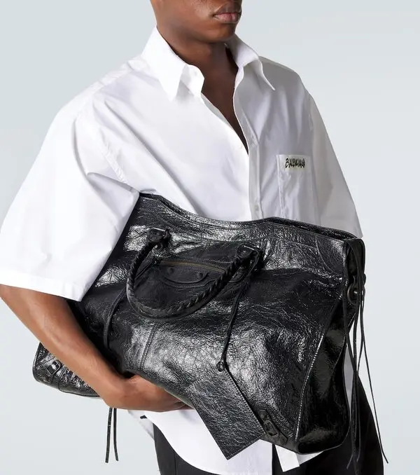Balenciaga Le City Leather Duffel Bag - Black