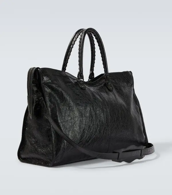 Balenciaga Le City Leather Duffel Bag - Black