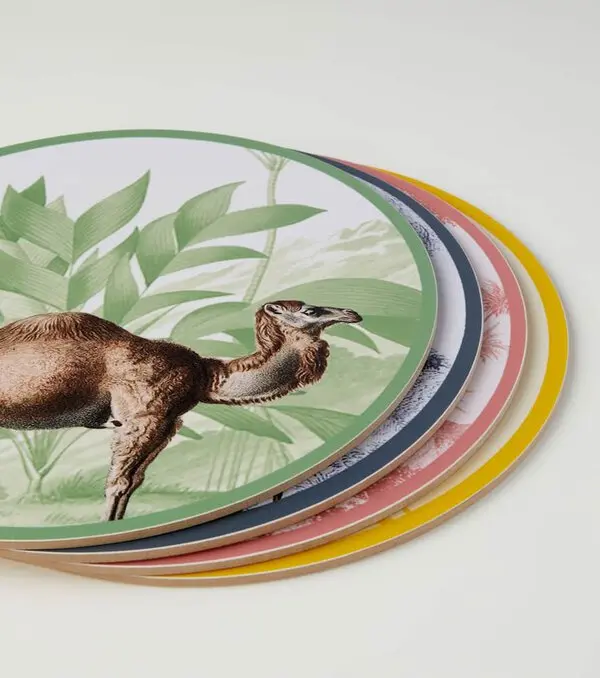 LES-OTTOMANS La Menagerie Ottomane Set Of 4 Placemats - Multicoloured
