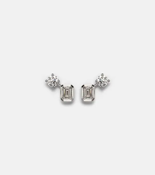 BUCHERER FINE JEWELLERY Inner Fire 18kt White Gold Diamond Earrings - Silver