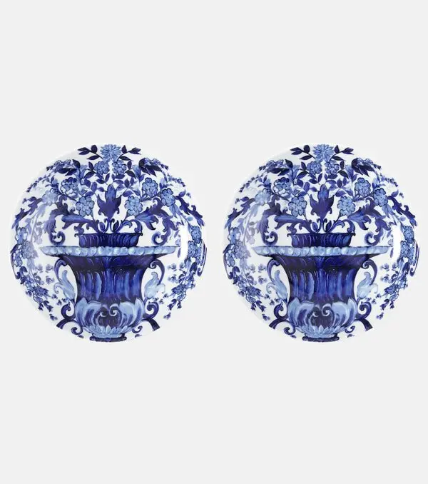 Dolce & Gabbana Set Of Two Blu Mediterraneo Soup Plates - Blue