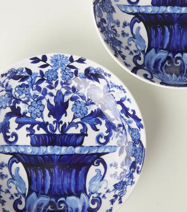 Dolce & Gabbana Set Of Two Blu Mediterraneo Soup Plates