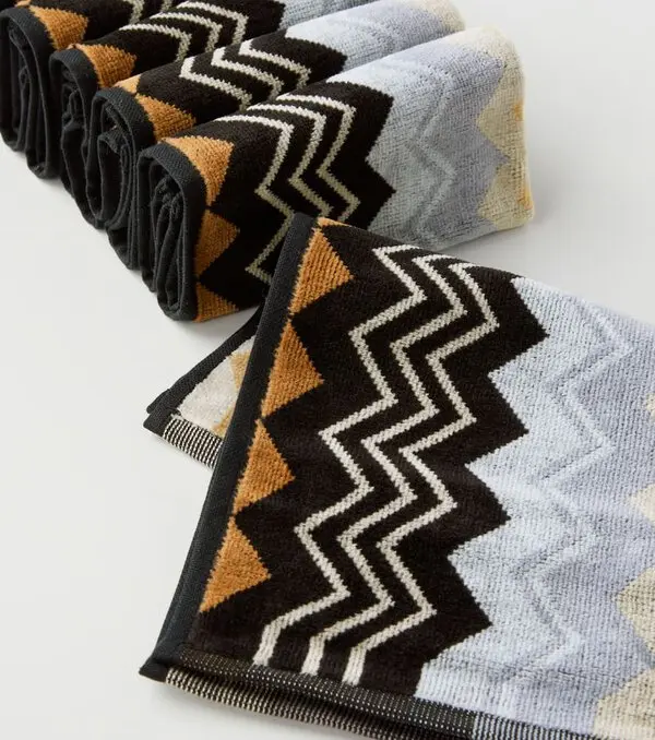 Missoni Giacomo Zigzag Set Of 6 Face Towels - Multicoloured