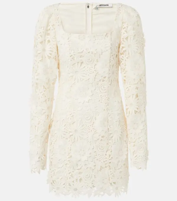 Remain Birger Christensen Bridal Floral Appliqué Mini Dress