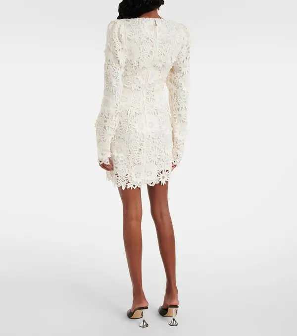 Remain Birger Christensen Bridal Floral Appliqué Mini Dress