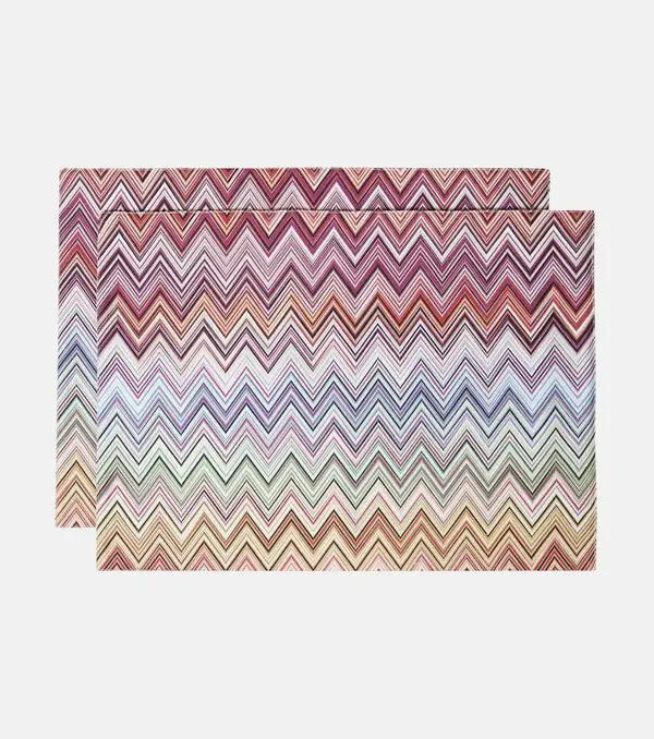 Missoni Andorra Zigzag Set Of 2 Cotton Placemats - Multicoloured