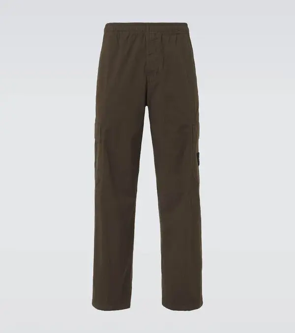 Stone Island Cotton-blend Straight Trousers