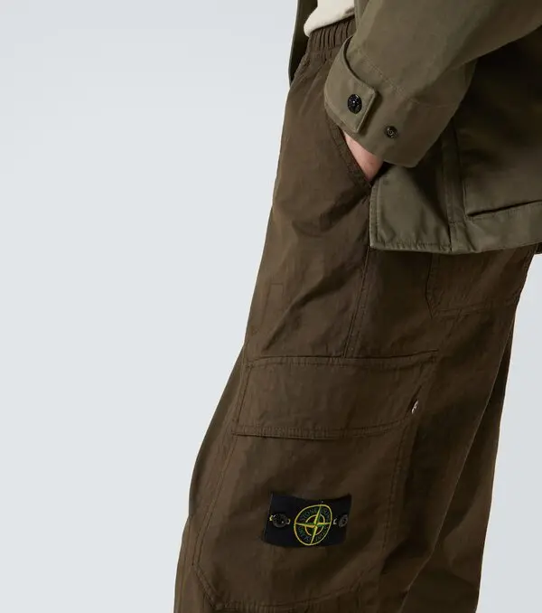 Stone Island Cotton-blend Straight Trousers