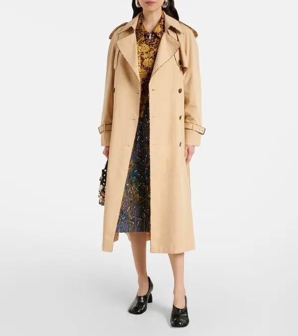 Dries Van Noten Cotton Poplin Trench Coat