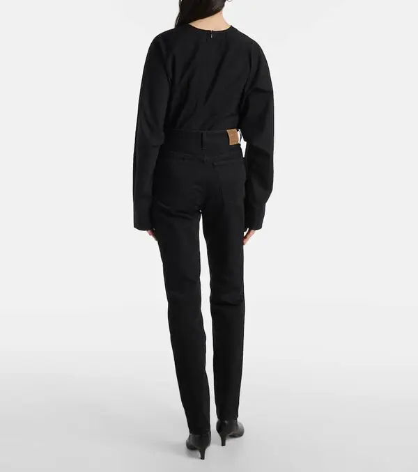 TOTEME High-rise Slim Jeans - Black