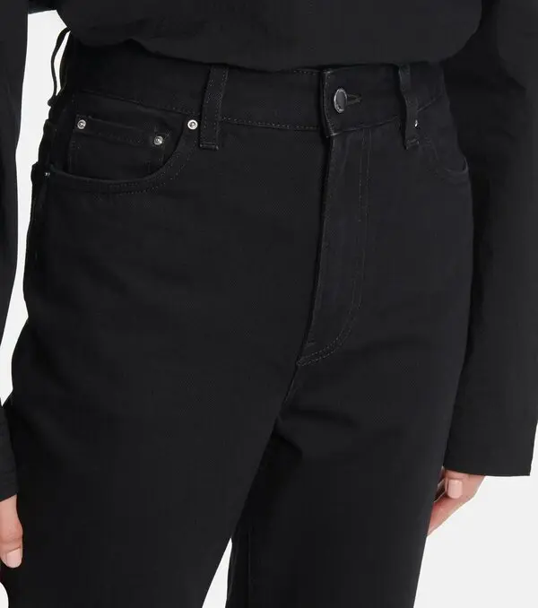 TOTEME High-rise Slim Jeans In Rinsed - Black