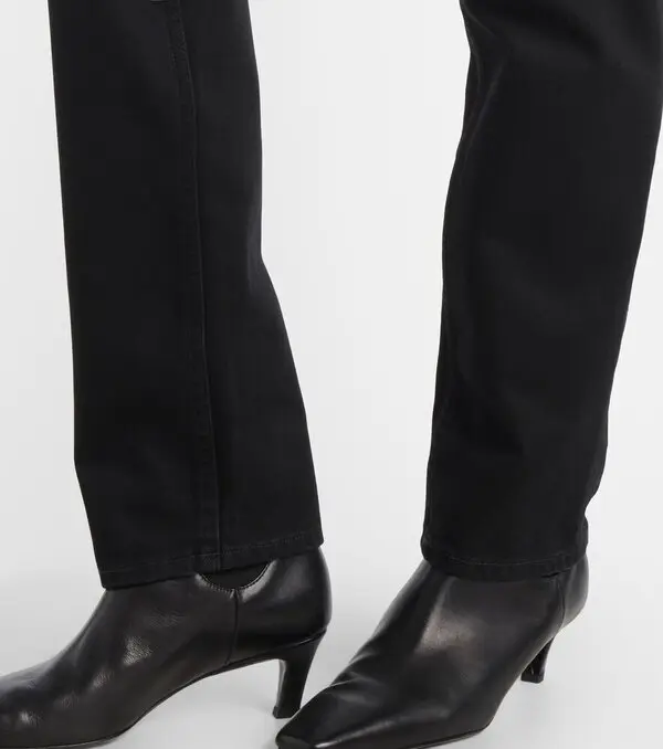 TOTEME High-rise Slim Jeans In Rinsed - Black