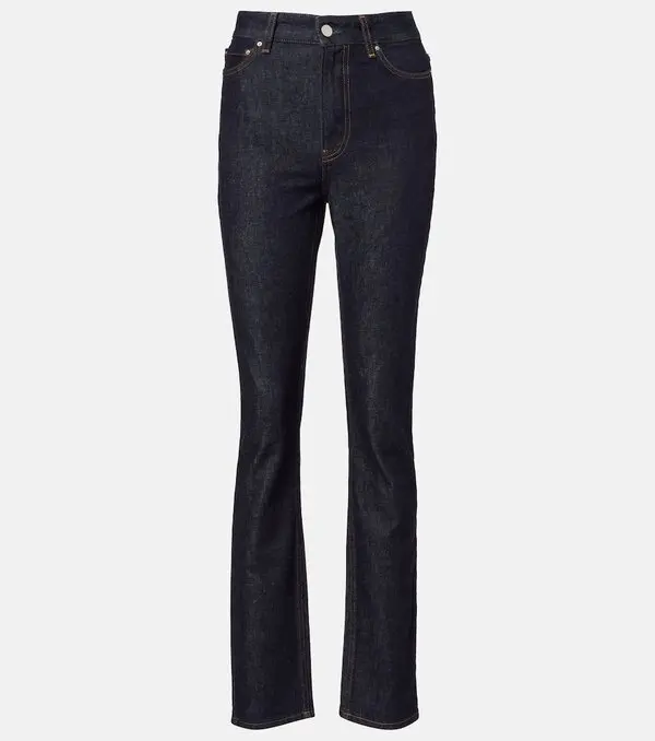 TOTEME High-rise Slim Jeans In Rinsed - Blue
