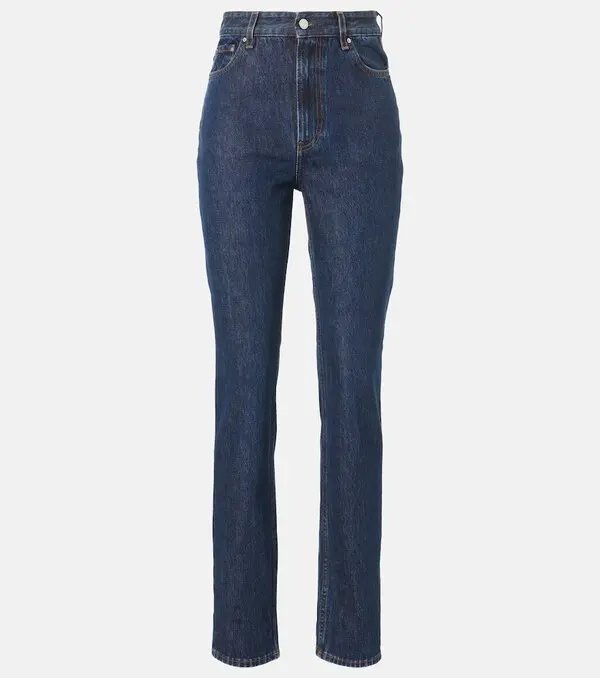 TOTEME High-rise Slim Jeans In Rinsed - Blue
