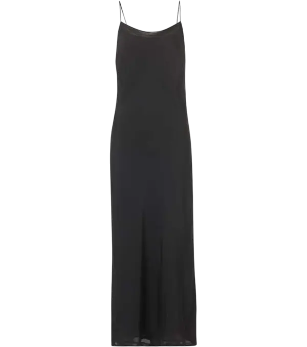 TOTEME Silk Satin Slip Dress - Black