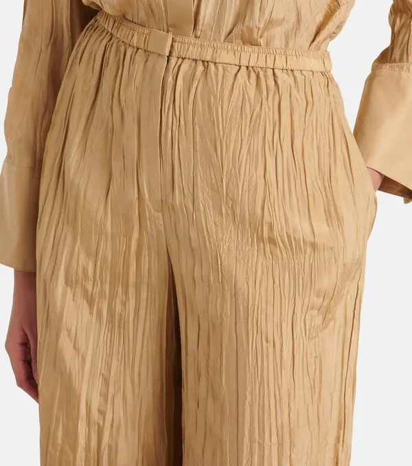 JOSEPH Thoresby Silk Palazzo Pants - Neutrals