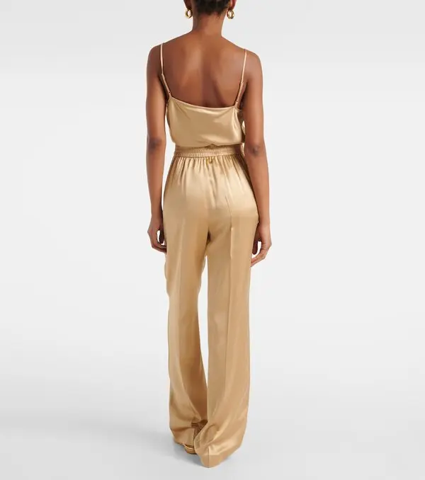 JOSEPH Tawa Silk Satin Straight Pants