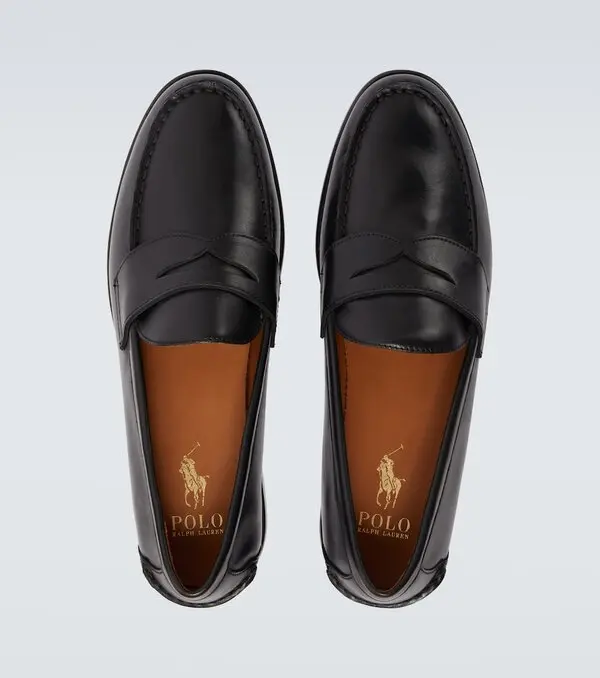Polo Ralph Lauren Alston Leather Penny Loafers - Black