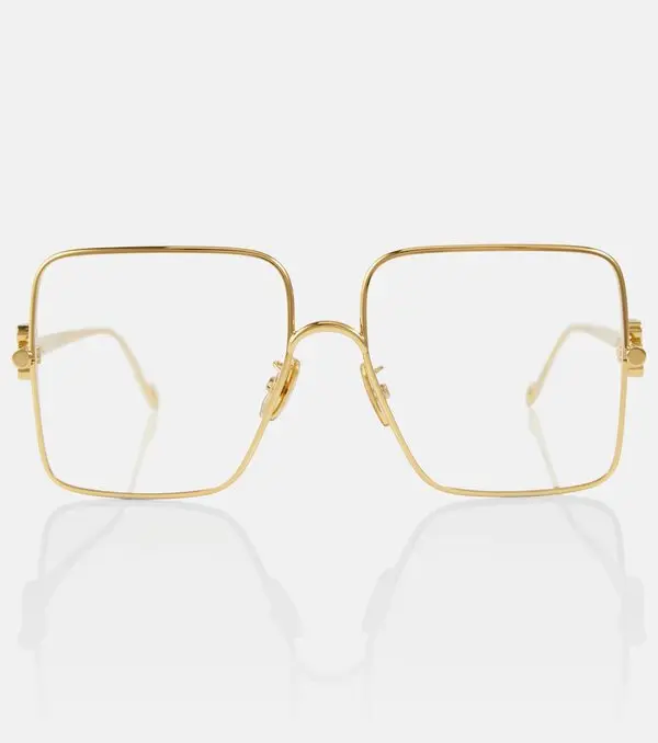 Loewe Anagram Square Glasses - Gold