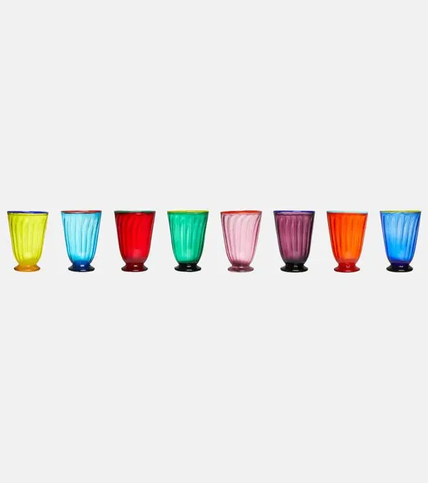 La DoubleJ Rainbow Set Of 8 Glasses - Multicoloured