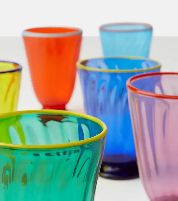 La DoubleJ Rainbow Set Of 8 Glasses - Multicoloured