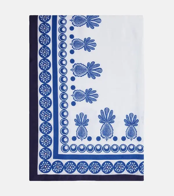 La DoubleJ Big Pineapple Blu Medium Tablecloth - Blue