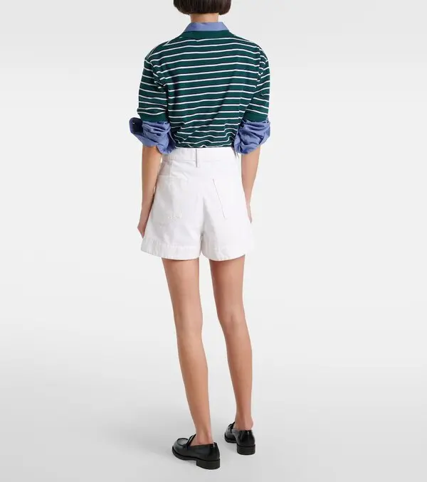 7 For All Mankind High-rise Denim Shorts