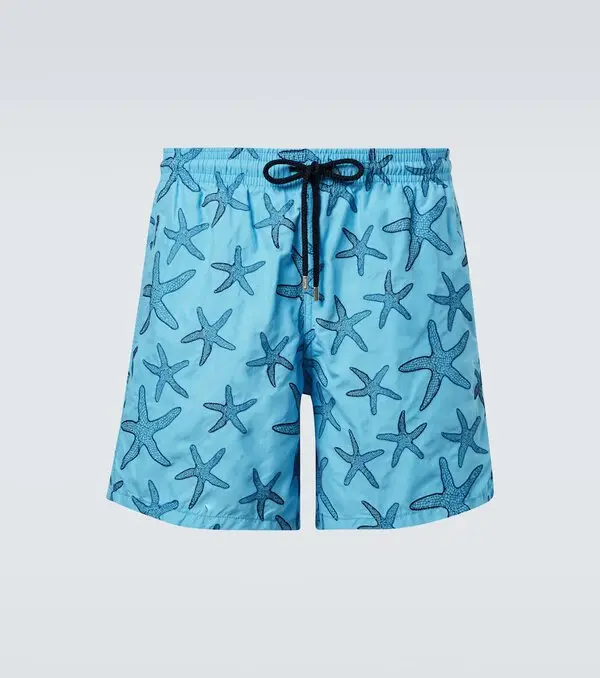 Vilebrequin Mistral Printed Swim Trunks - Blue