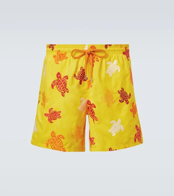 Vilebrequin Mistral Printed Swim Trunks - Yellow