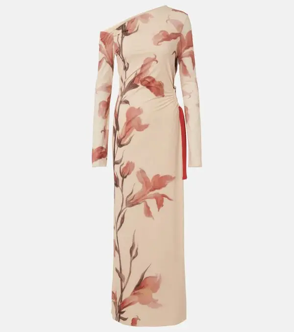 SIR. Floral One-shoulder Maxi Dress