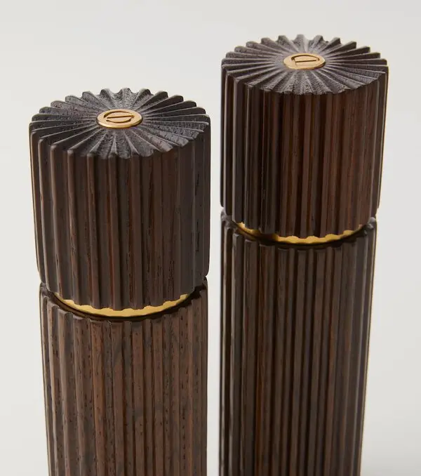 L'Objet Ionic Oak Salt And Pepper Grinders - Brown