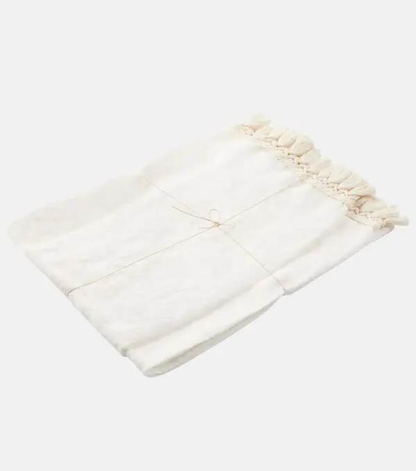 ONCE MILANO Linen Hand Towel And Bath Towel Set - White
