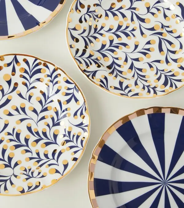 BITOSSI Marino Set Of 4 Dessert Plates - Multicoloured