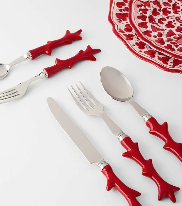 LES-OTTOMANS Coral Flatware Set