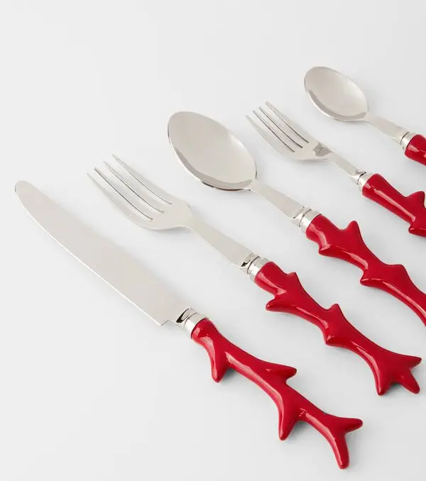 LES-OTTOMANS Coral Flatware Set