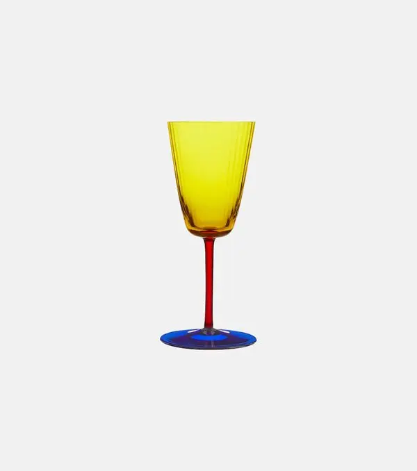 Dolce & Gabbana Murano White Wine Glass - Yellow