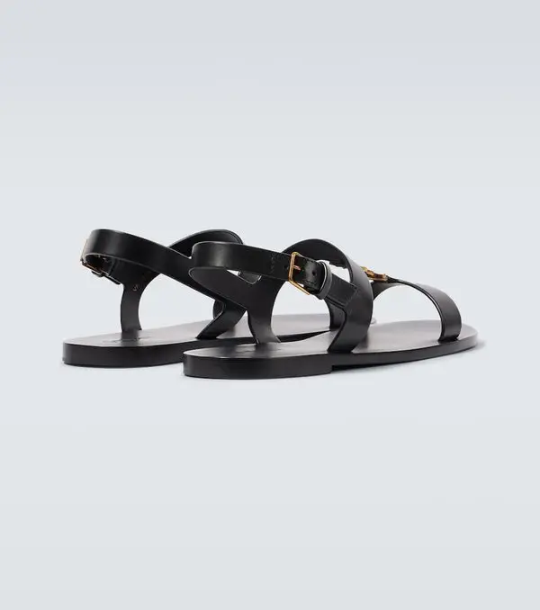 Saint Laurent Cassandre Leather Sandals