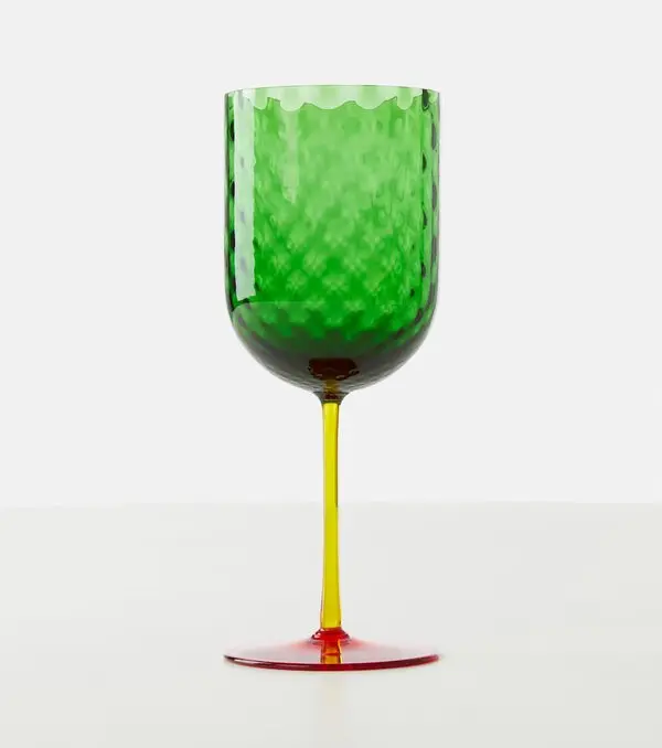 Dolce & Gabbana Murano Red Wine Glass - Green