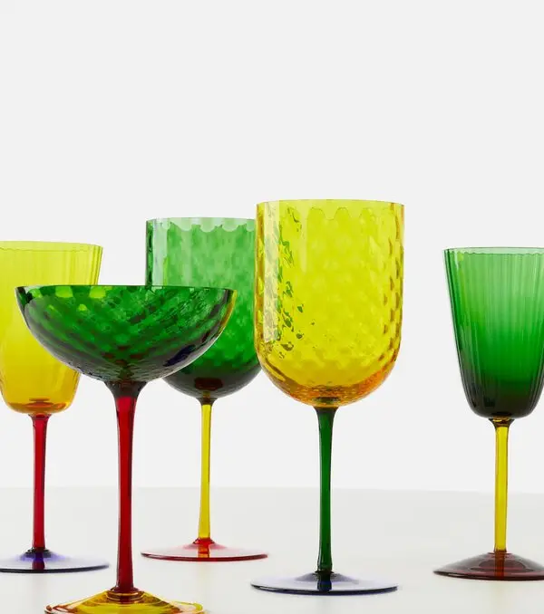 Dolce & Gabbana Murano Red Wine Glass - Green