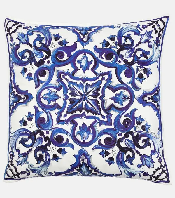 Dolce & Gabbana Medium Printed Canvas Cushion - Multicoloured