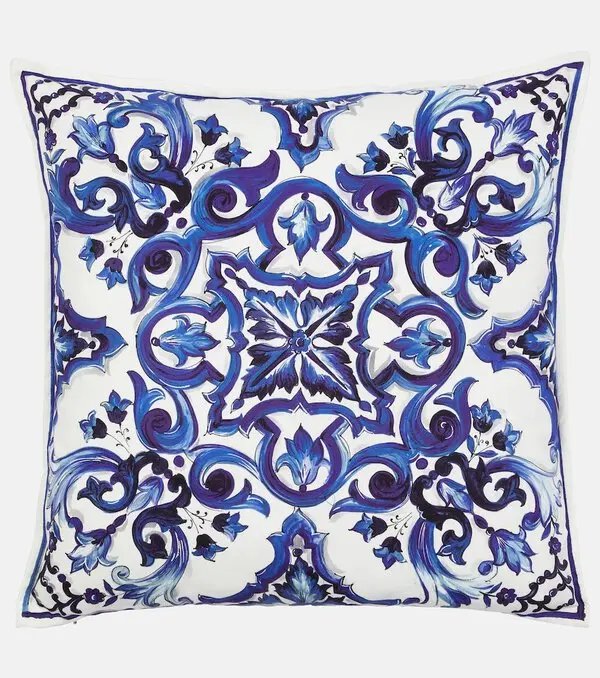 Dolce & Gabbana Medium Printed Canvas Cushion - Multicoloured