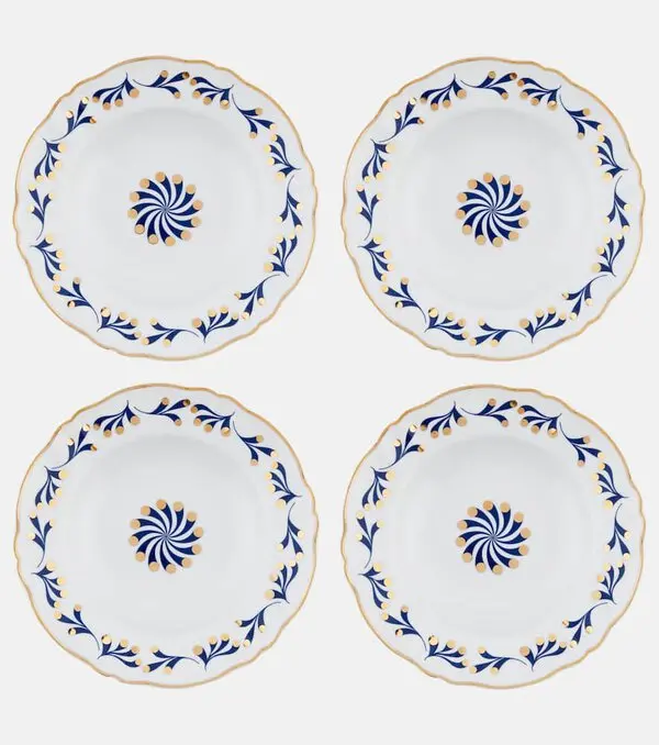 BITOSSI Marino Set Of 4 Porcelain Soup Plates - White