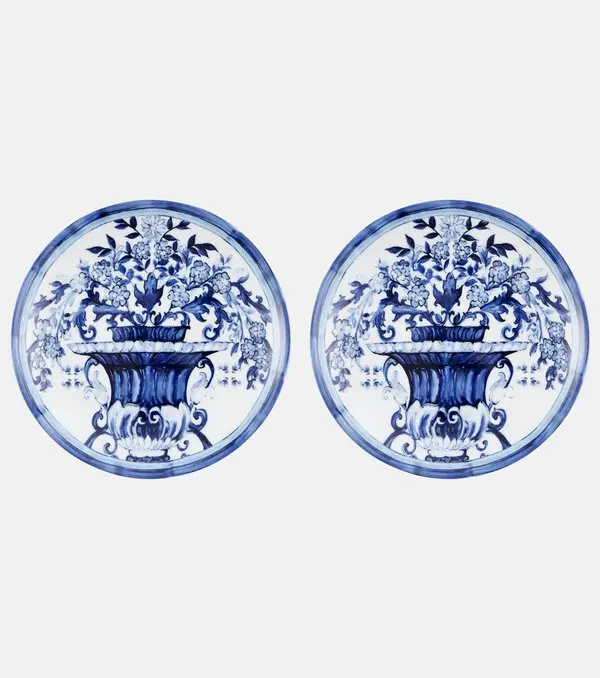 Dolce & Gabbana Blu Mediterraneo Set Of 2 Dessert Plates - Blue